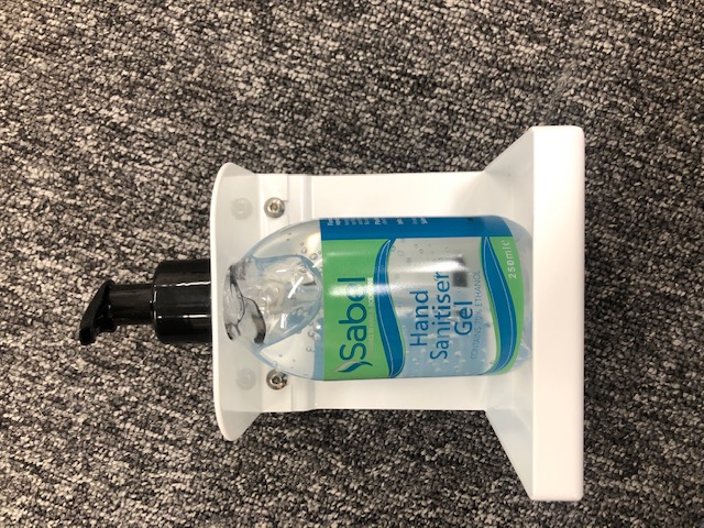 A range of Sanitiser Stations & Brackets manufactured by Springfield Pressings Ltd.